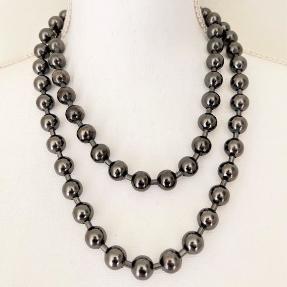 Dominique Cohen | Jewelry | Dominique Cohen Long Black Ball Bead ...
